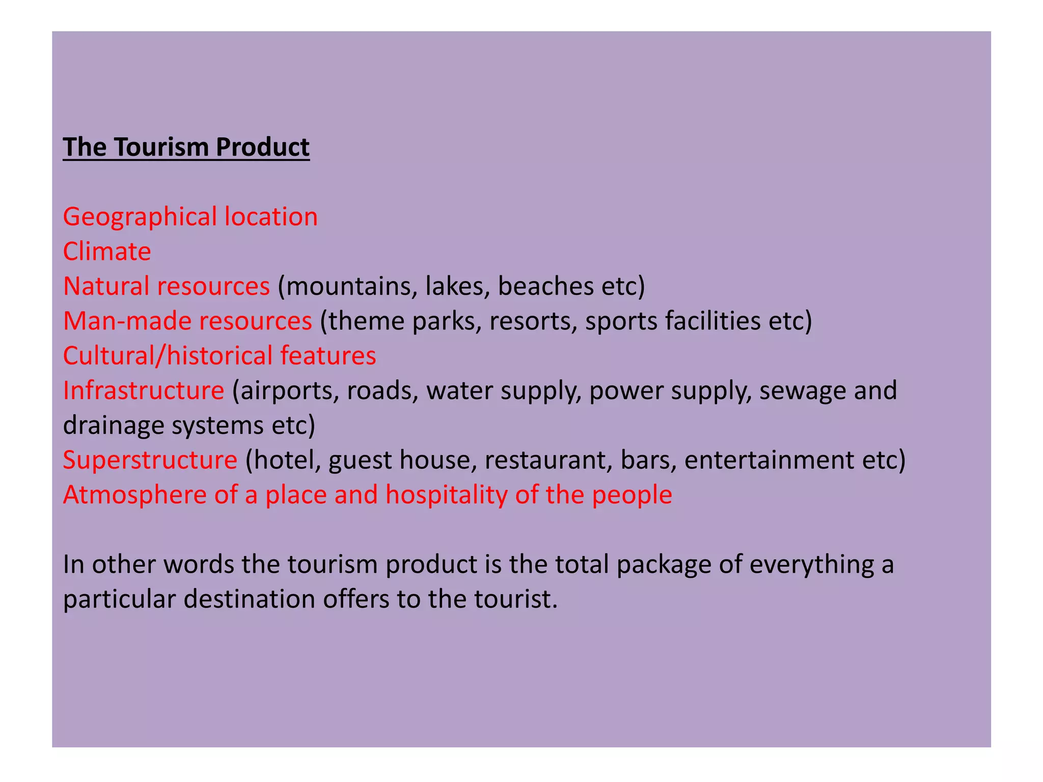 Tourism product (1) | PPT