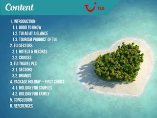 Tourism product of TUI | PPTX