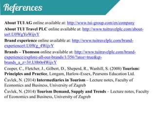 Tourism product of TUI | PPTX