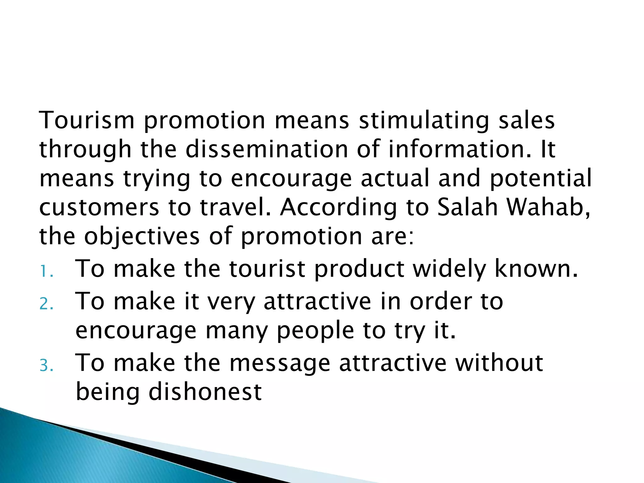 Tourism promotion | PPTX