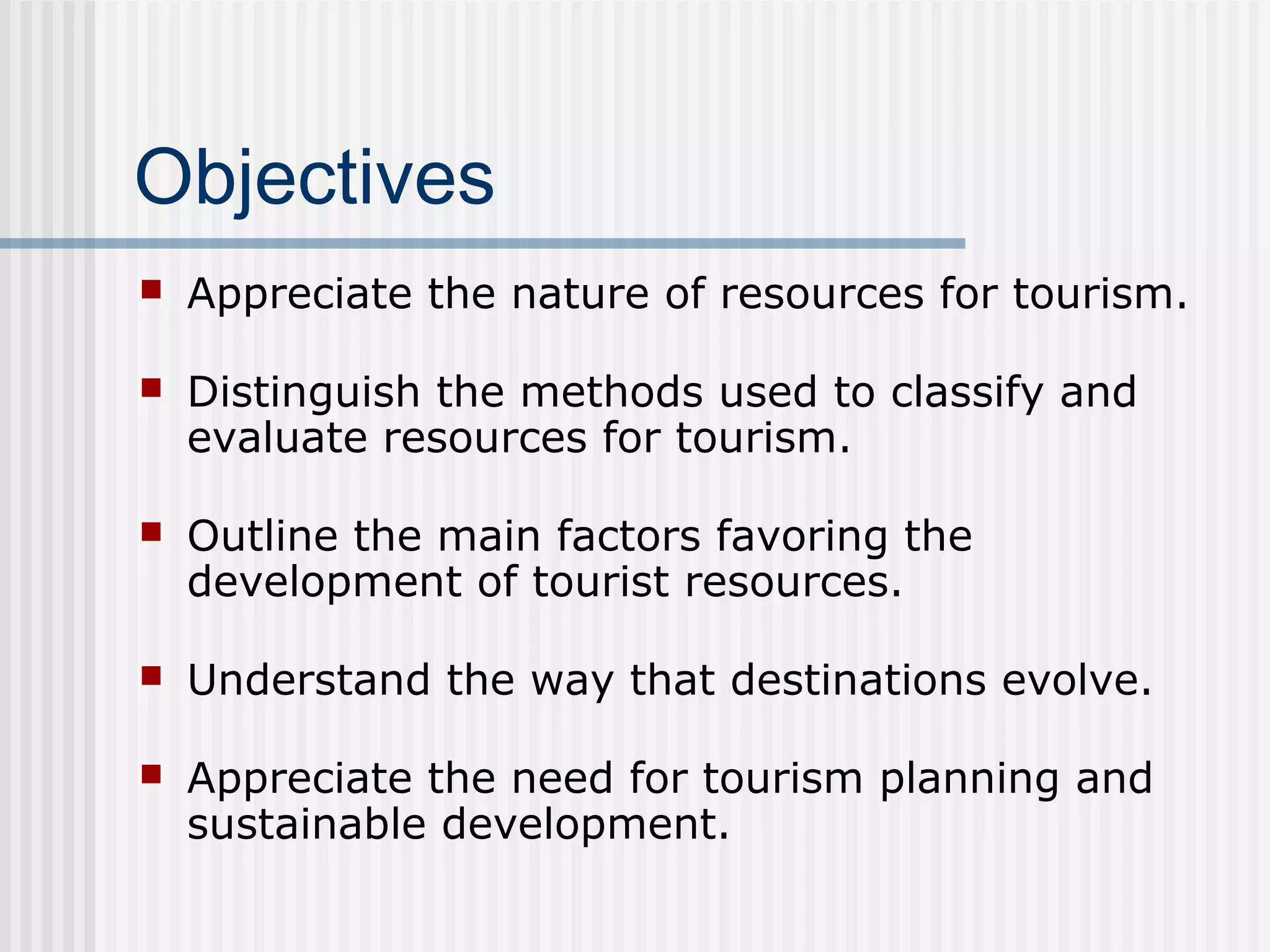 Tourism resources | PPT