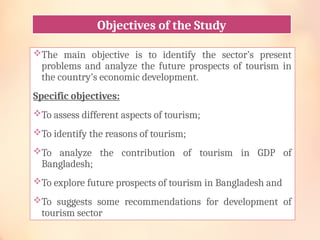 Research on Tourism Development of Bangladesh | PPTX