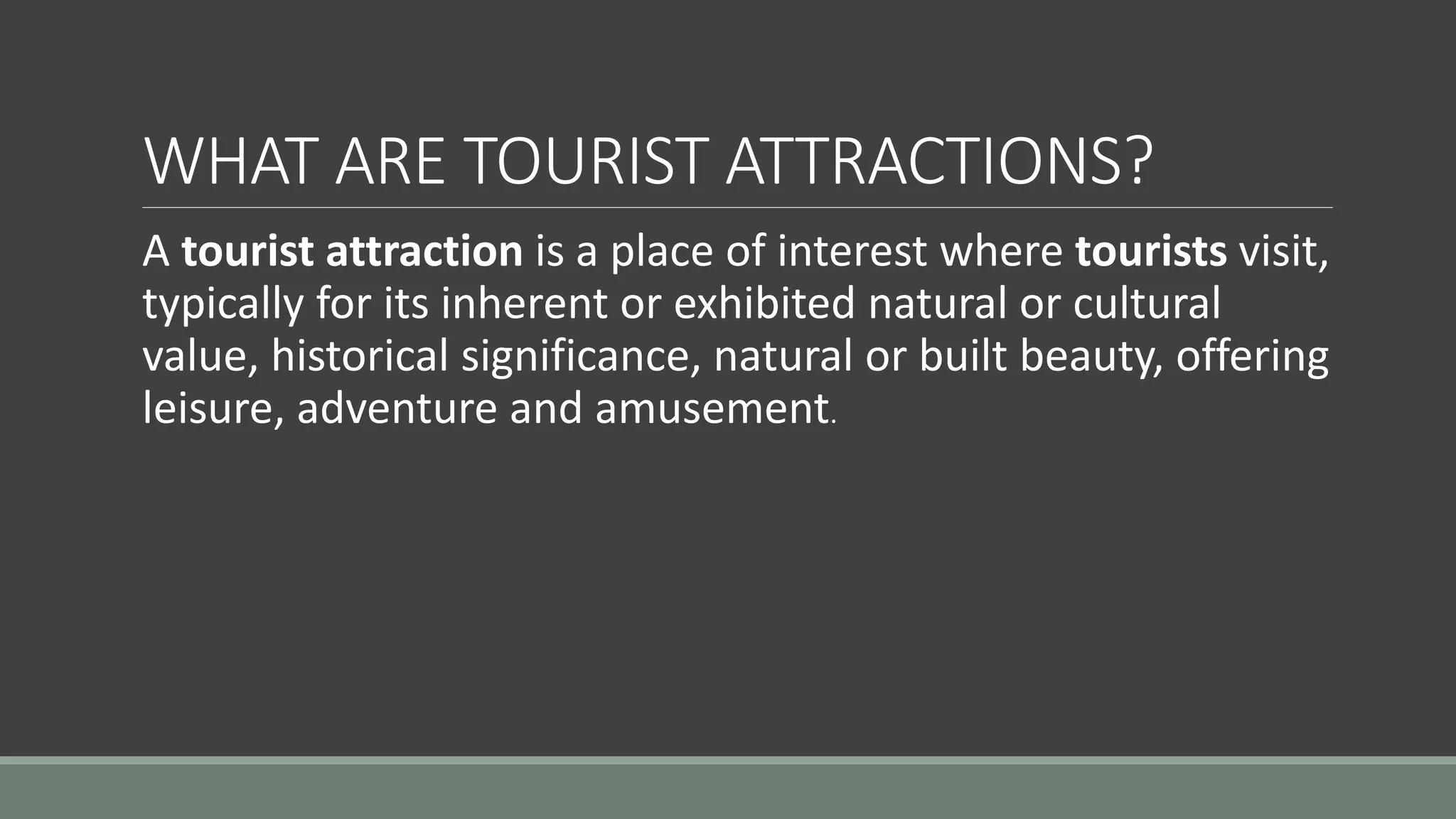 Tourism slides attractions | PPTX