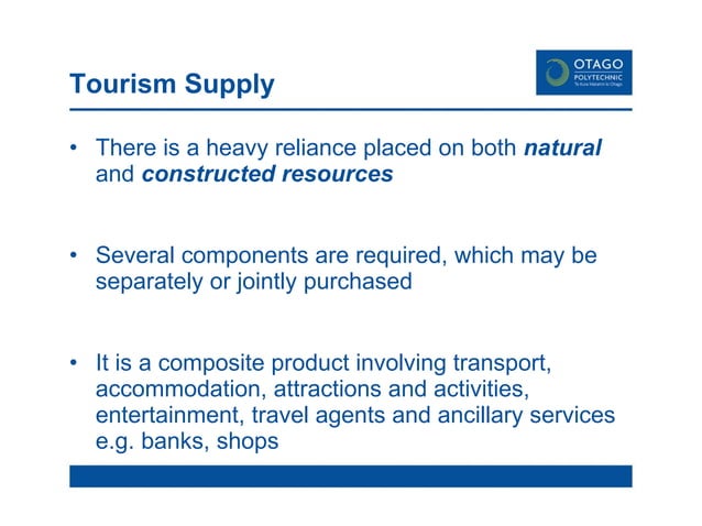 Tourism Supply | PPT
