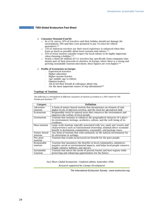 Sustainable Tourism Toolkit: Operations and Management | PDF