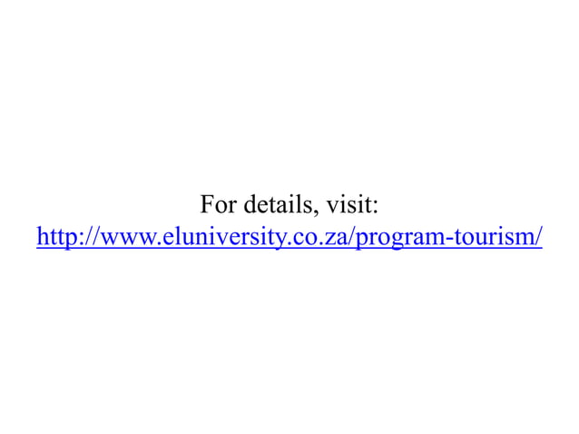 Tourism Training Programs | PPT