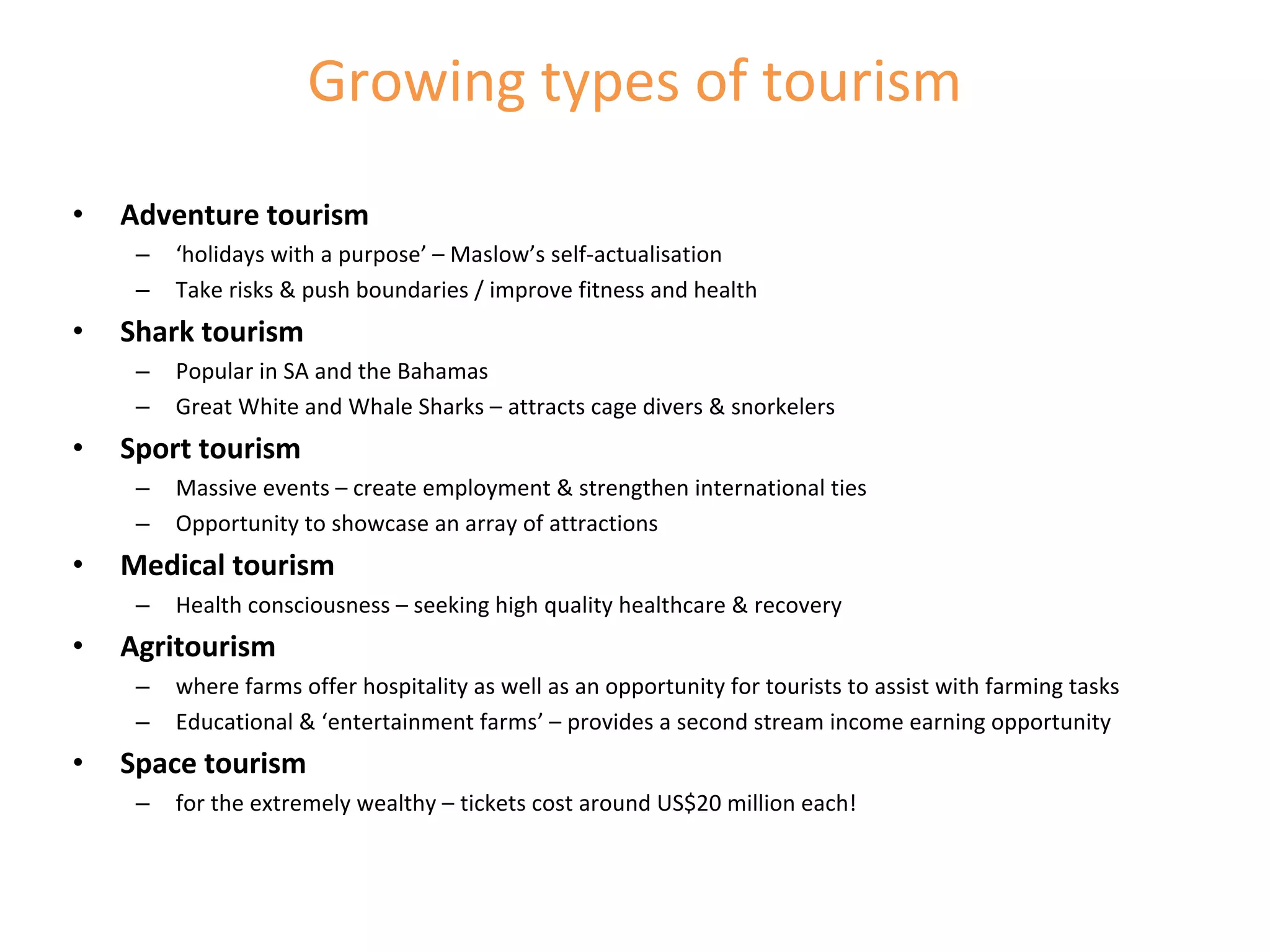 Tourism types | PDF