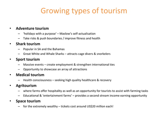 Tourism types | PPT