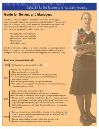 Safety Kit for the Tourism & Hospitality | PDF