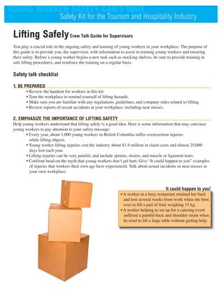 Safety Kit for the Tourism & Hospitality | PDF | Death, Injury, or ...