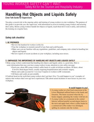 Safety Kit for the Tourism & Hospitality | PDF