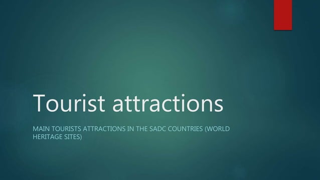 Tourist attractions in the sadc region | PPTX | Africa Travel | Travel ...