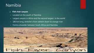 Tourist attractions in the sadc region | PPTX