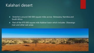 Tourist attractions in the sadc region | PPTX