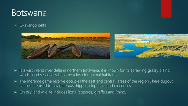 Tourist attractions in the sadc region | PPTX | Africa Travel | Travel ...