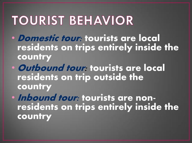 Tourist Behavior | PDF