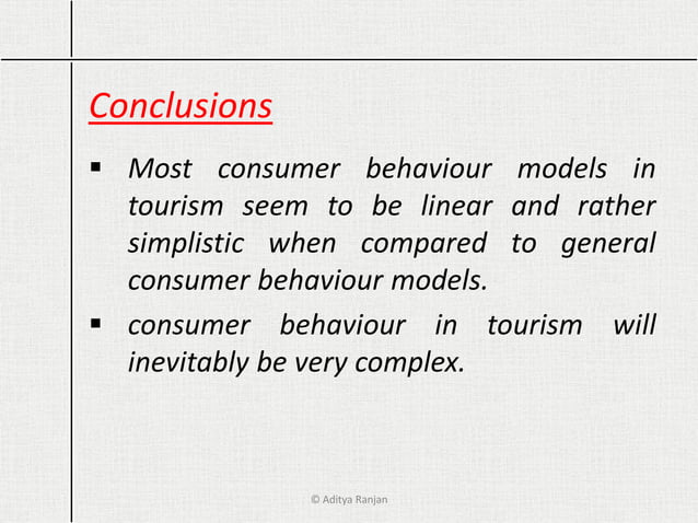 Tourist behaviour, unit 1 | PDF