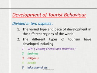 Tourist behaviour, unit 1 | PDF