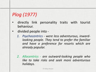 Tourist behaviour, unit 3 | PDF