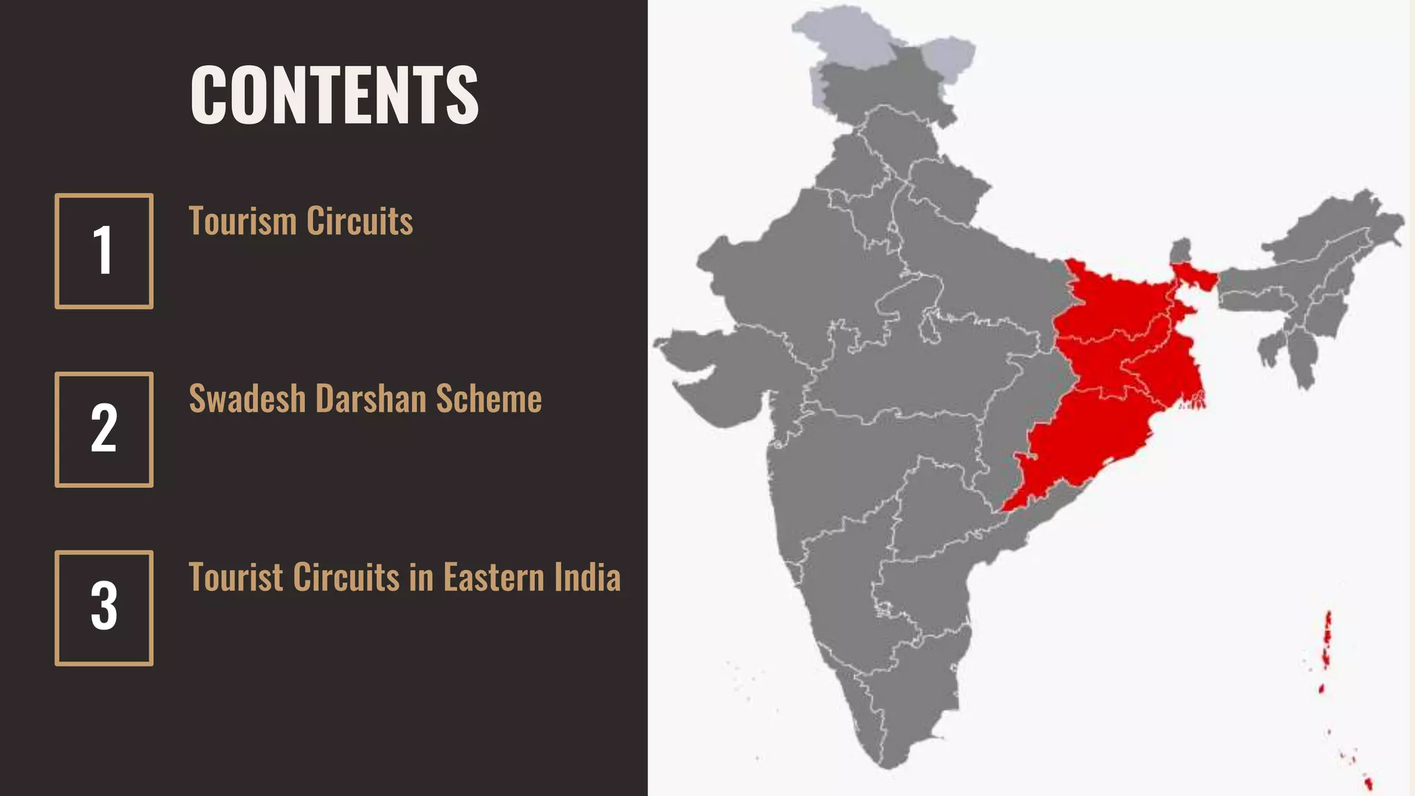 Tourist circuits in eastern India, | PPTX