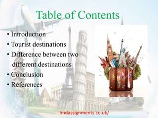 Tourist Destinations | PPTX