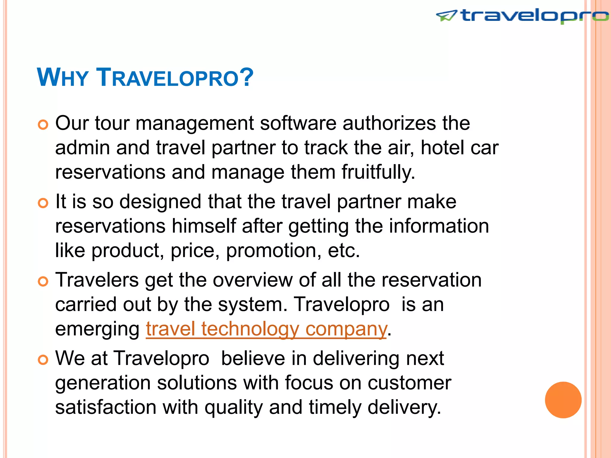 Tour Management System | PPTX