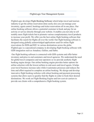 Tour Management System | PDF