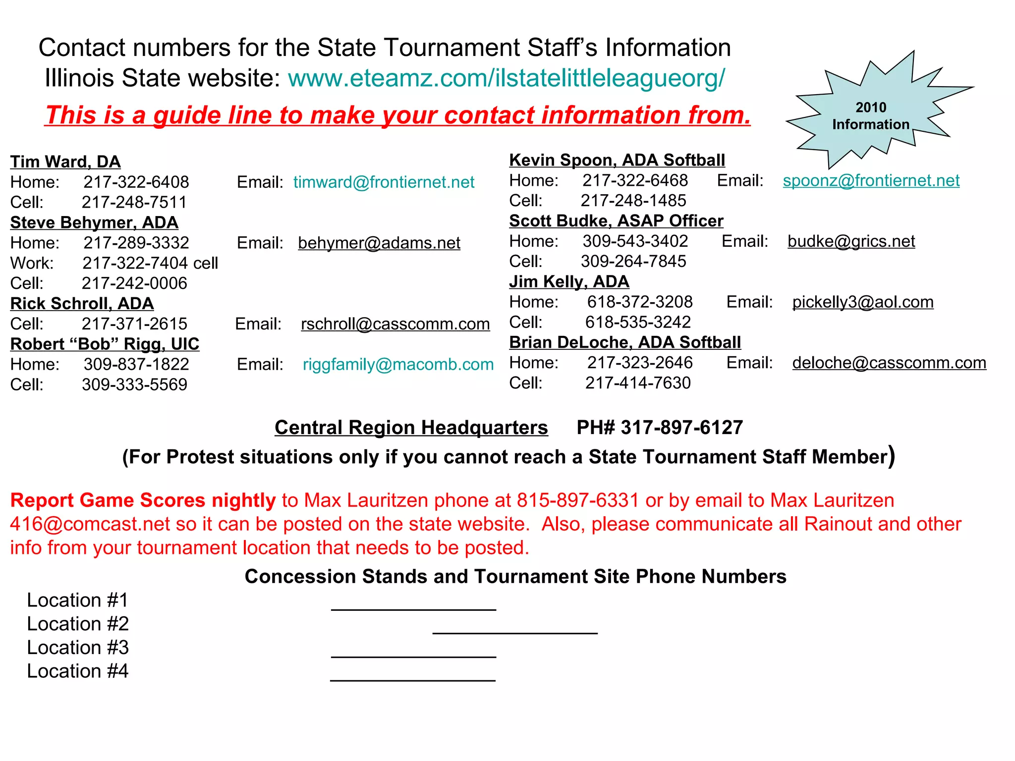 Tournament Directors Training Guide | PPT
