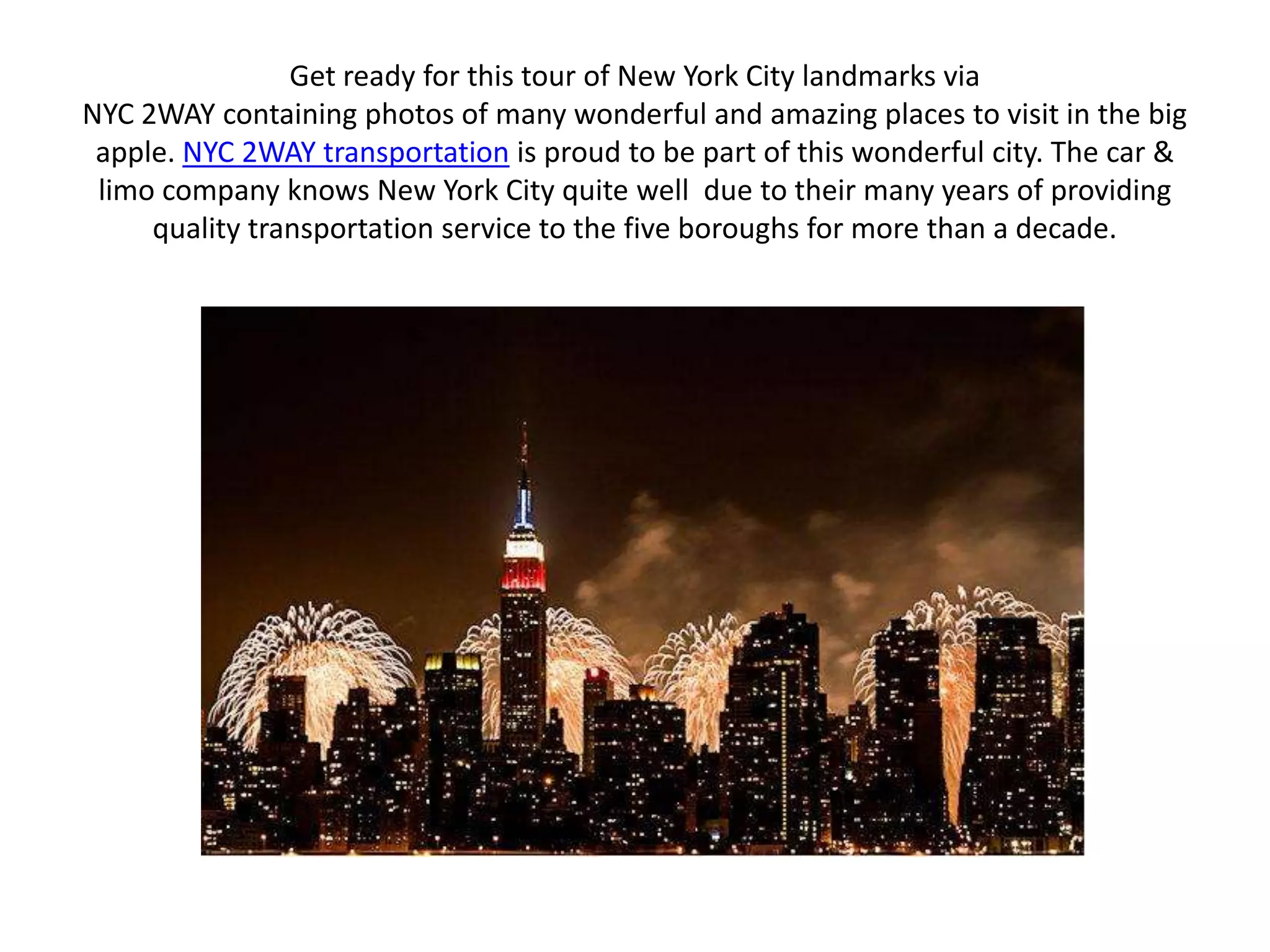 Tour of New York City Landmarks | PPT