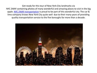 Tour of New York City Landmarks | PPTX