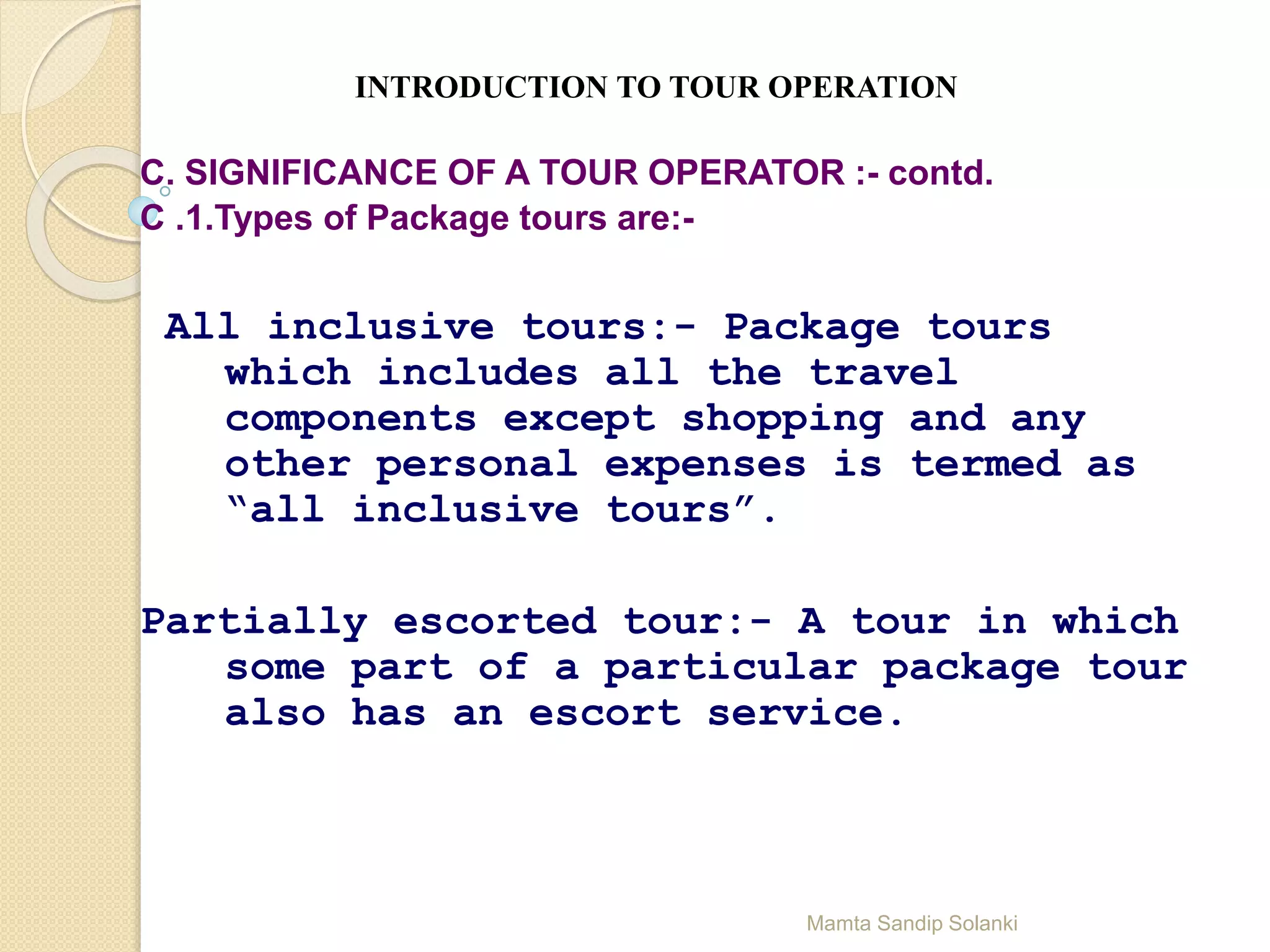 Tour Operations Management | PPTX