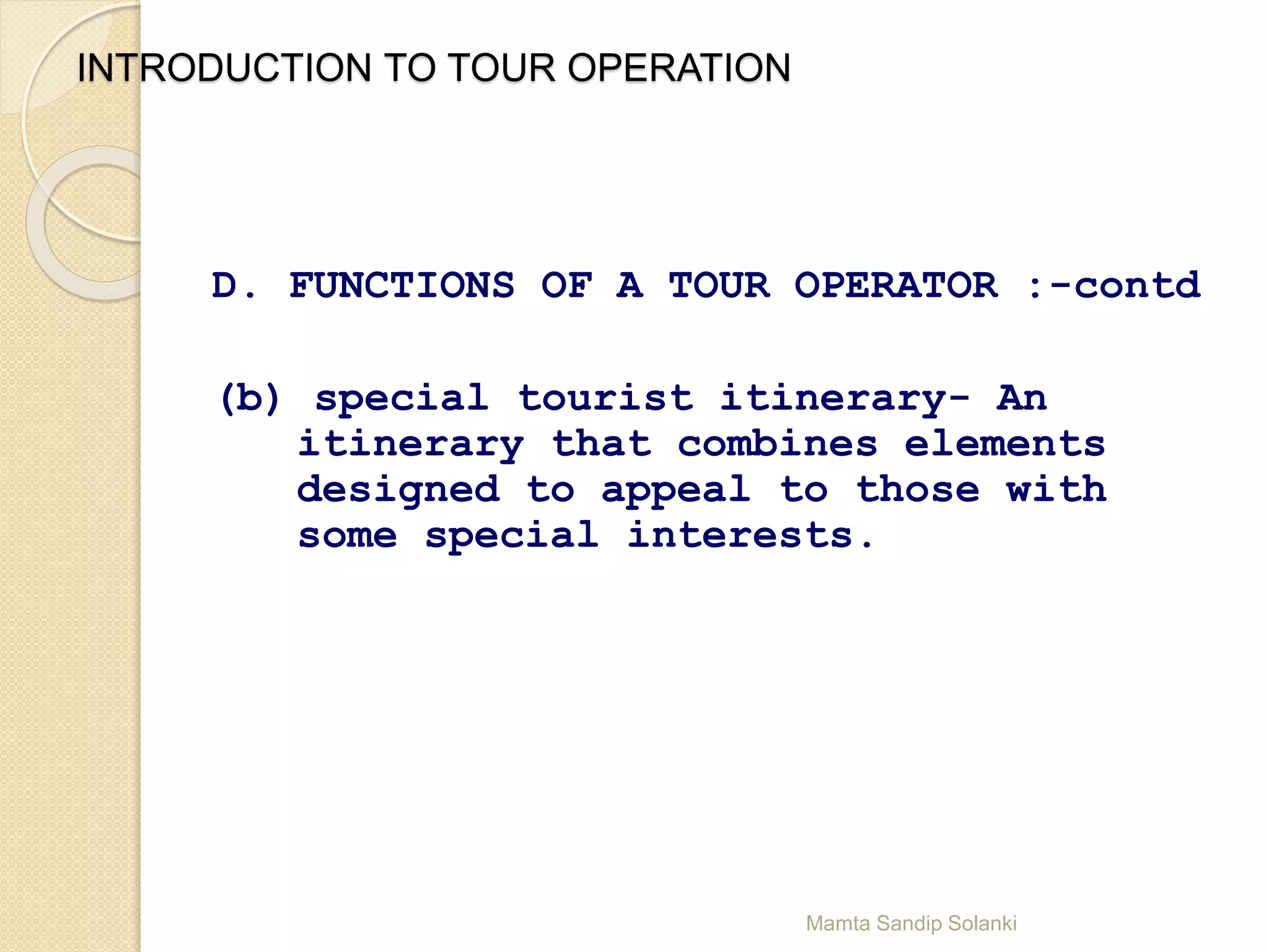 Tour Operations Management | PPTX