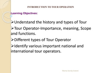 Tour Operations Management | PPTX