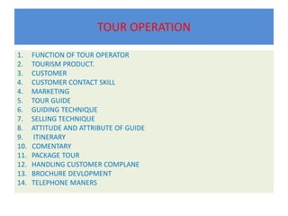 Tour operation introduction | PPT