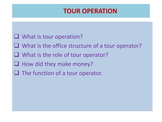 Tour operation introduction | PPT