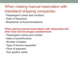 Tour operations cycle | PPTX