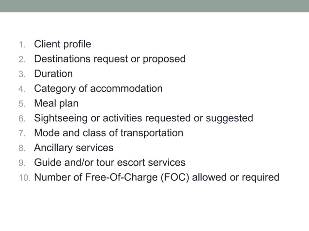 Tour operations cycle | PPTX | Travel