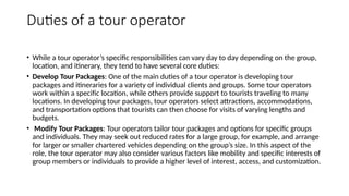 TOUR OPERATIONS MANAGEMENT in the travel .pptx