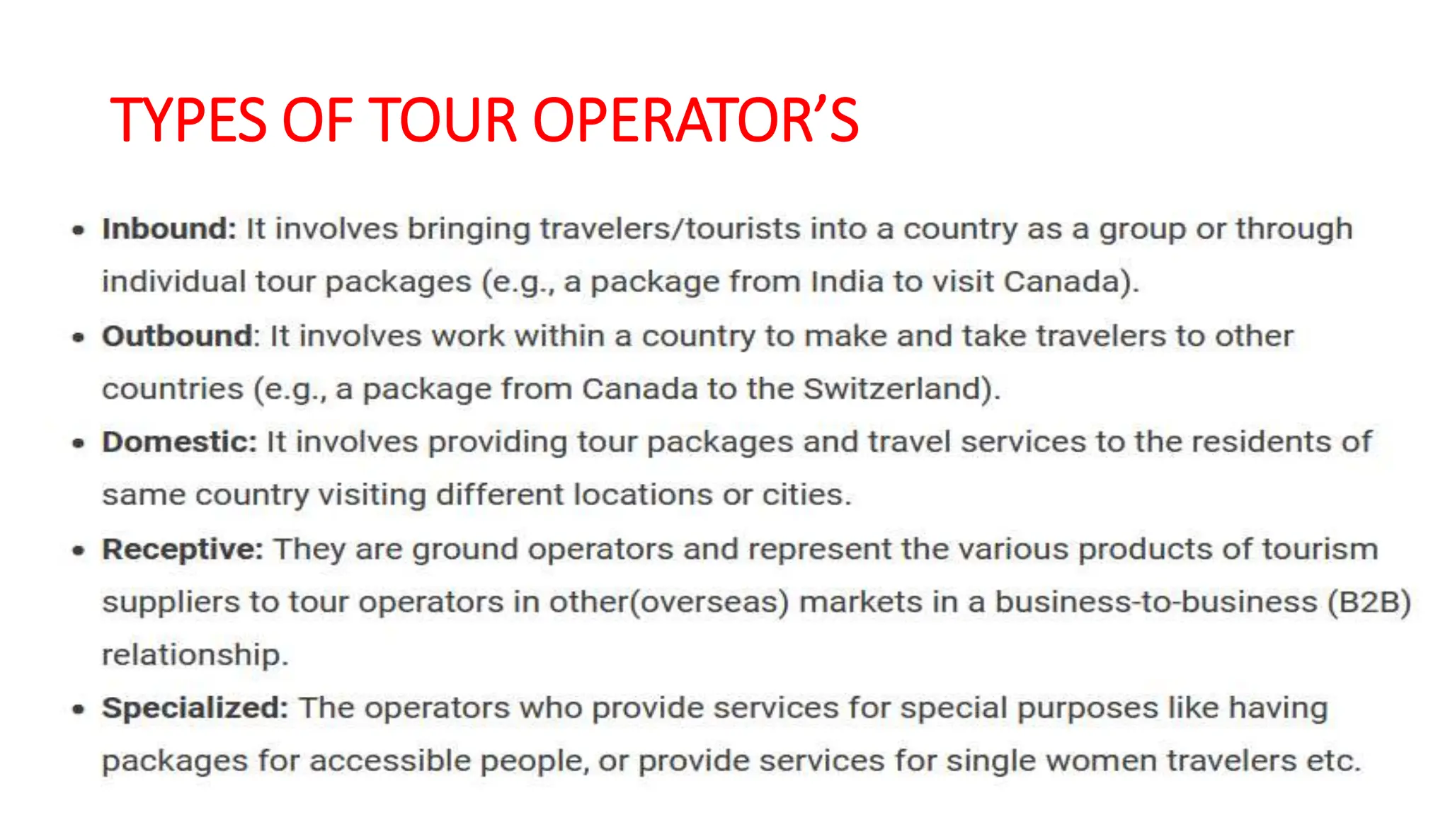 TOUR OPERATOR & TYPES OF TOUR OPERATOR .pptx