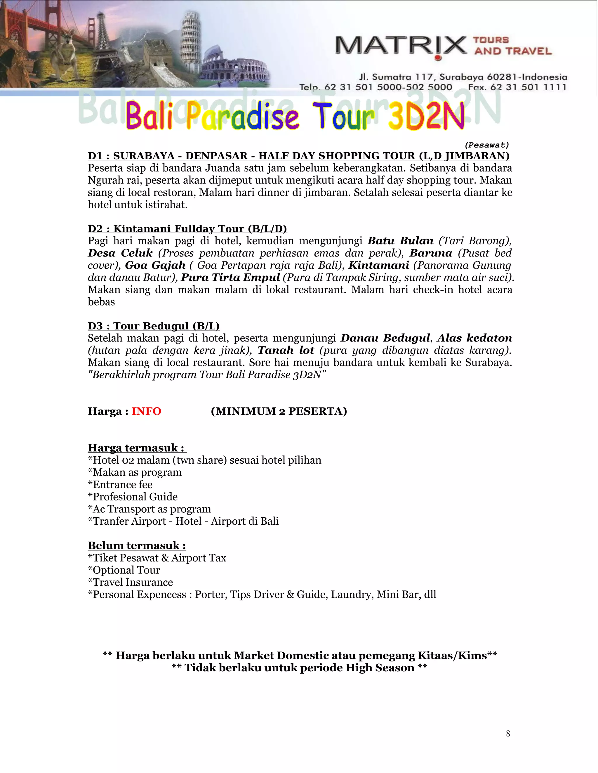 Tour package | PDF