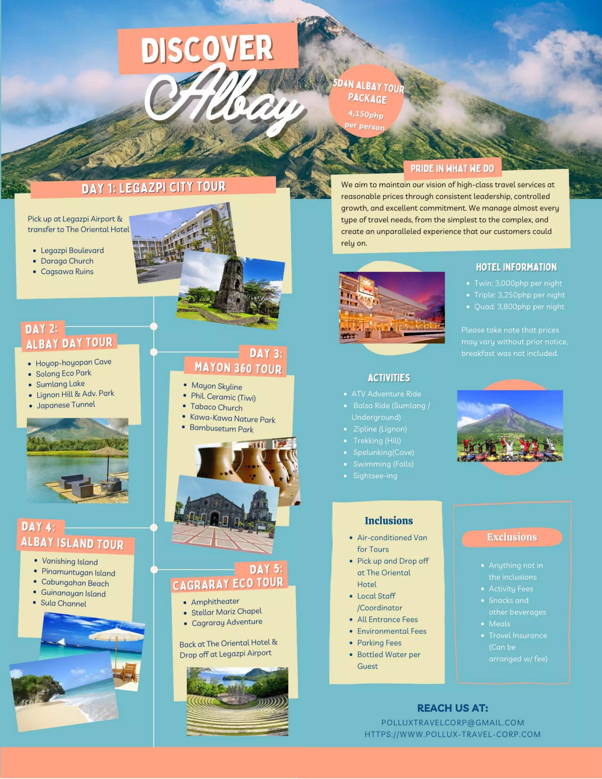 Tour Package for Albay | PDF
