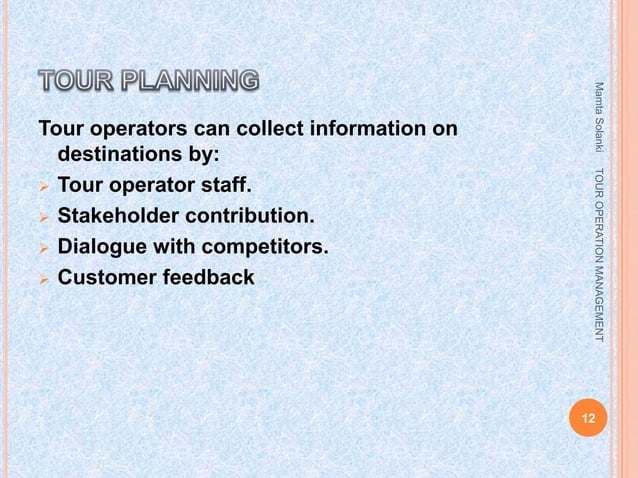 Tour planning | PPTX | Air Travel | Travel Type