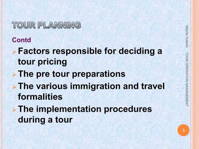 Tour planning | PPTX | Air Travel | Travel Type