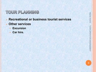 Tour planning | PPTX