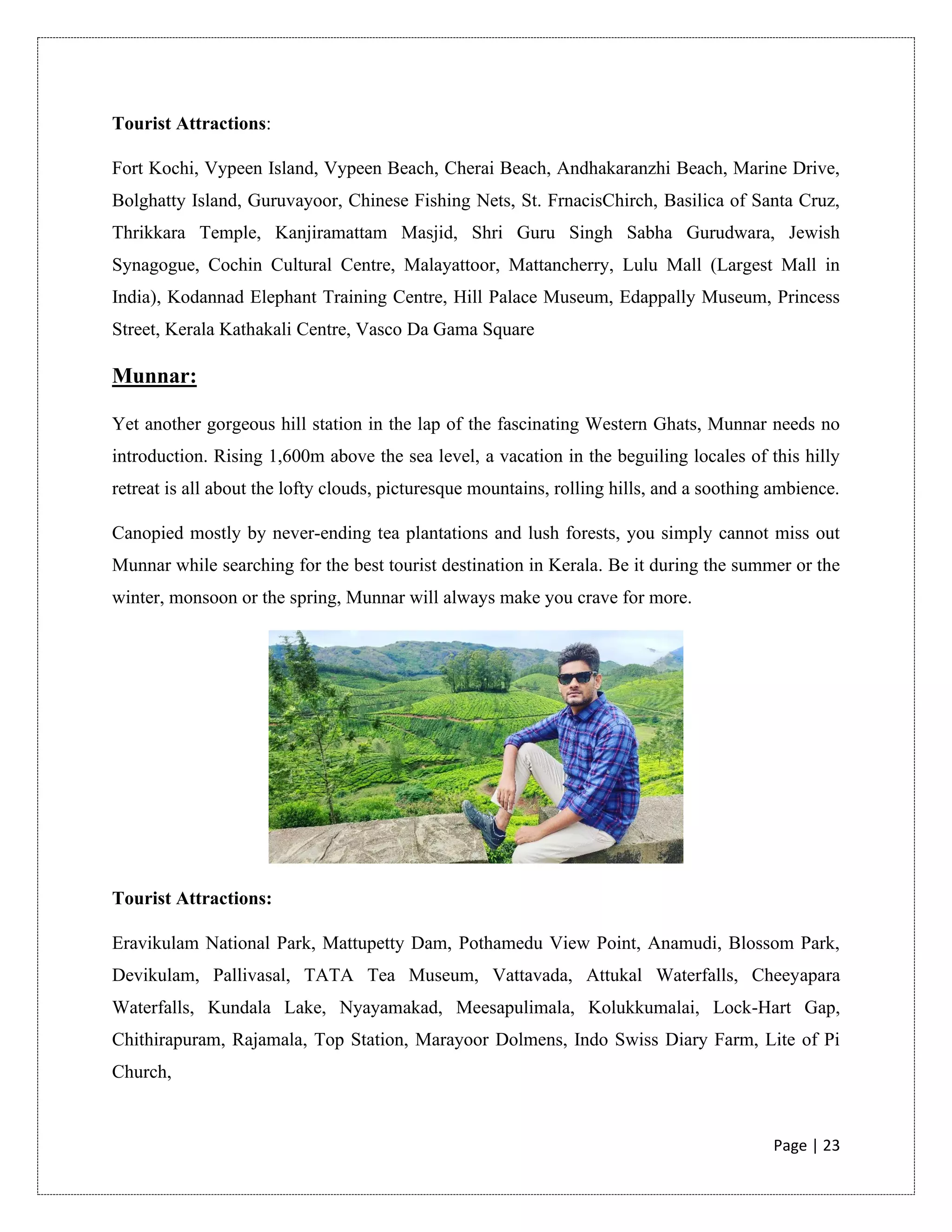 KERALA STUDY TOUR REPORT FOR TOURISM STUDENT | PDF