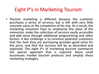 Toursim marketing mix | PPTX
