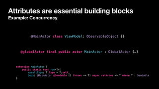 A tour through Swift attributes | PPT
