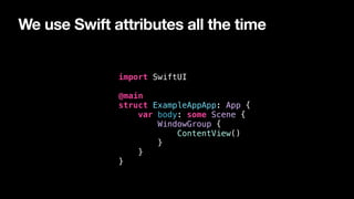 A tour through Swift attributes | PDF