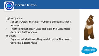 Tour to docgen lightning experience | PPTX