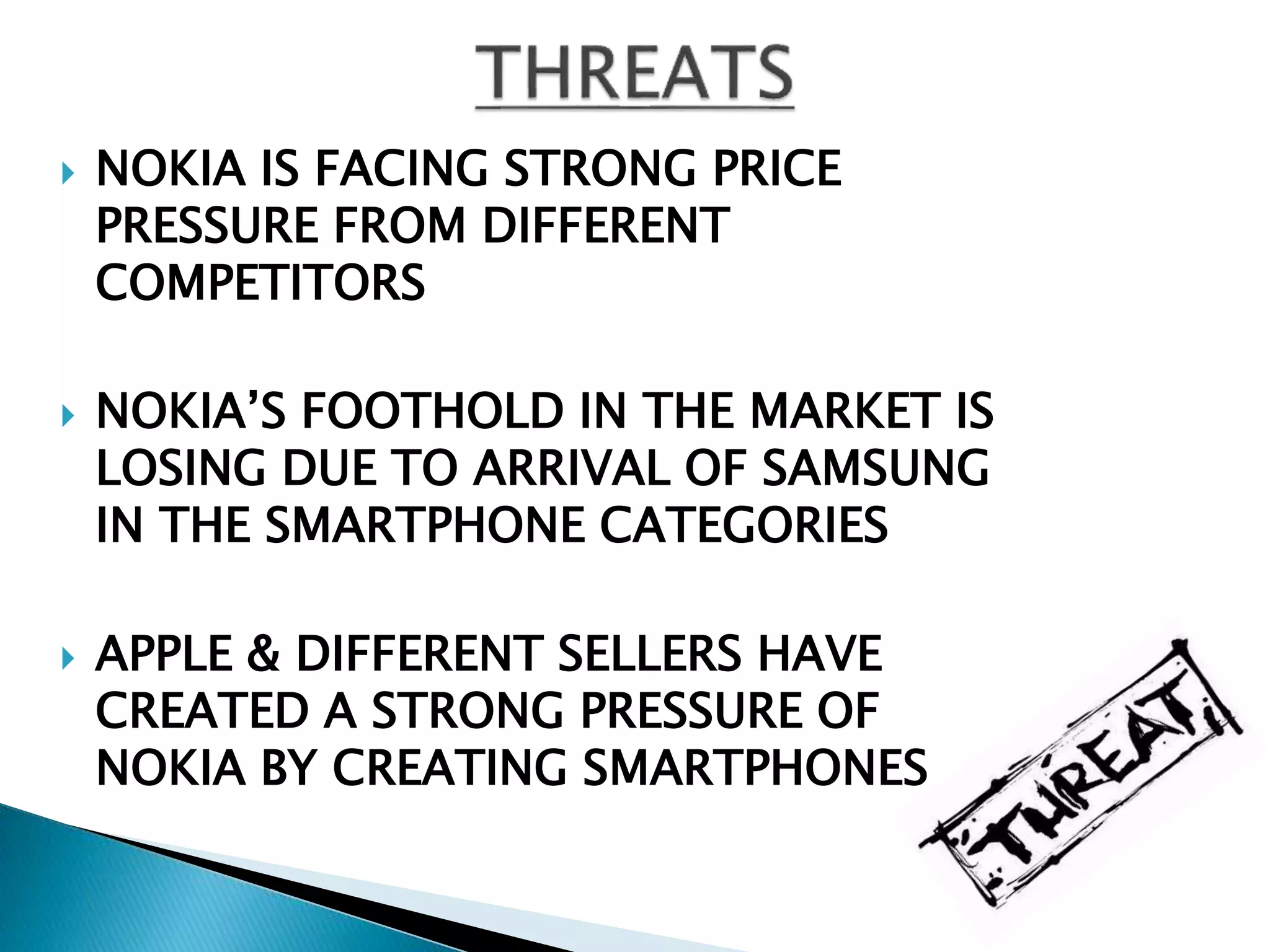 SWOT ANALYSIS OF NOKIA | PPT